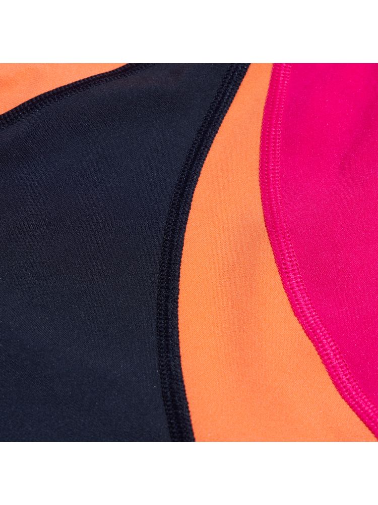 Speedo High Neck Crossback One Piece - Colourblock Navy/Pink/Orange