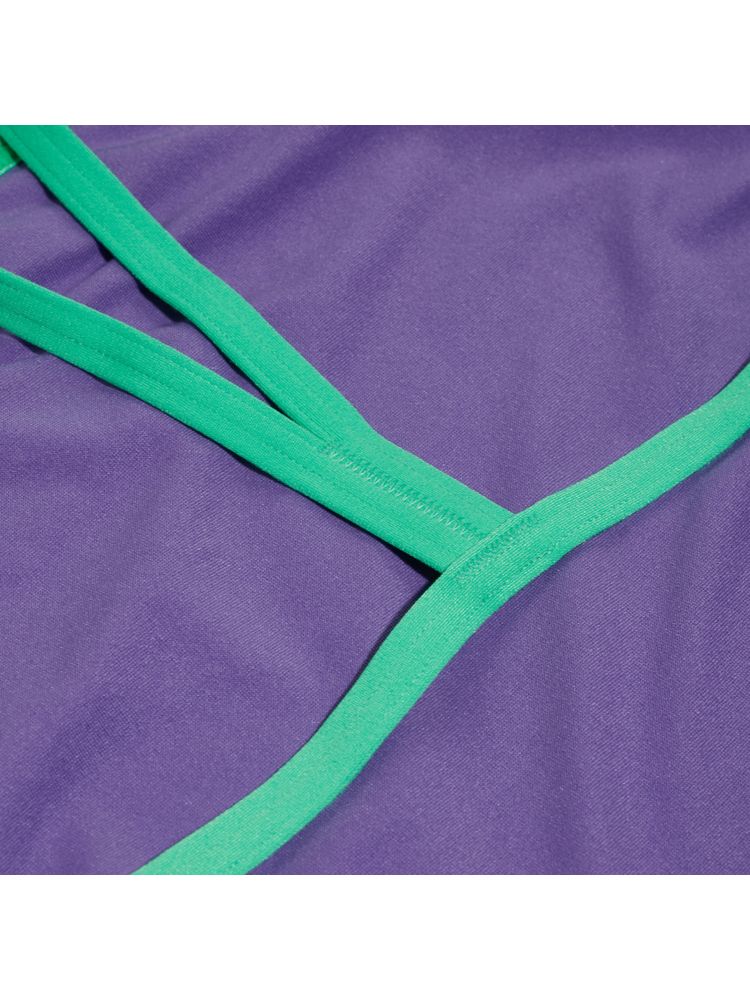 Speedo Solid V-Back One Piece - Aquarium/Fake Green