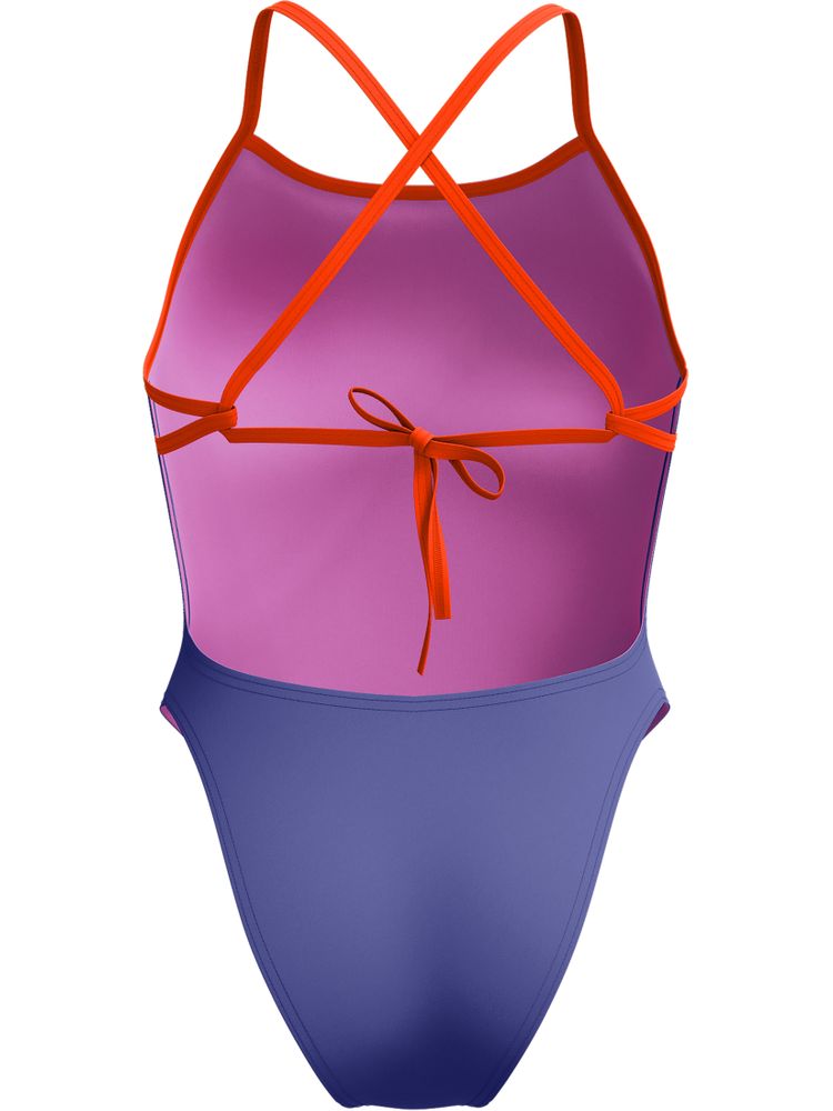 Speedo Solid Tie Back One Piece - Hapuna Blue