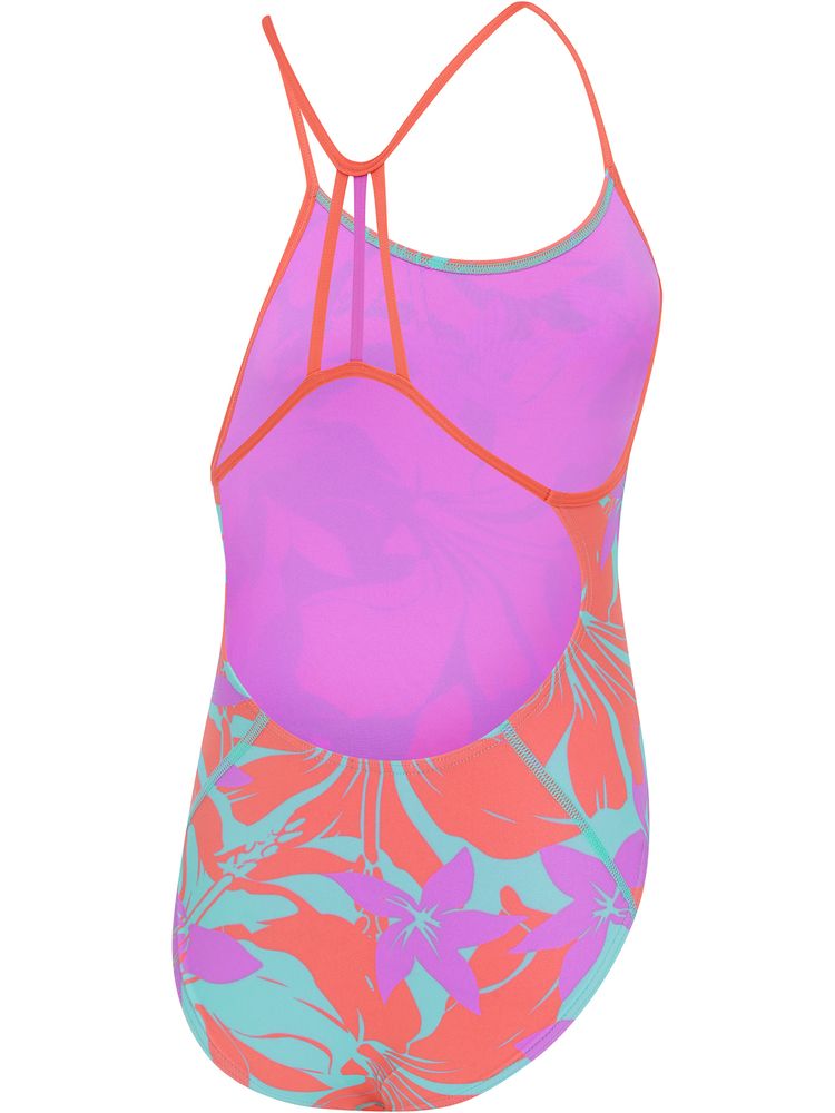 Speedo Allover Lane Line Back One Piece - Kaluna Floral/Arctic Glass