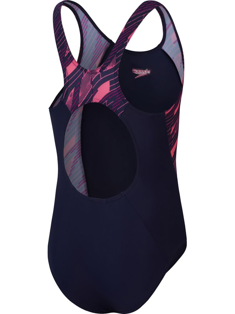 Speedo Splice Muscleback One Piece - Hyperboom/Navy/Pink