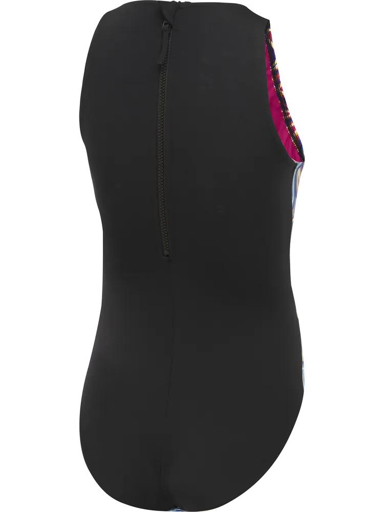 Speedo Hydrasuit One Piece - Pink/Cobalt/Lemon