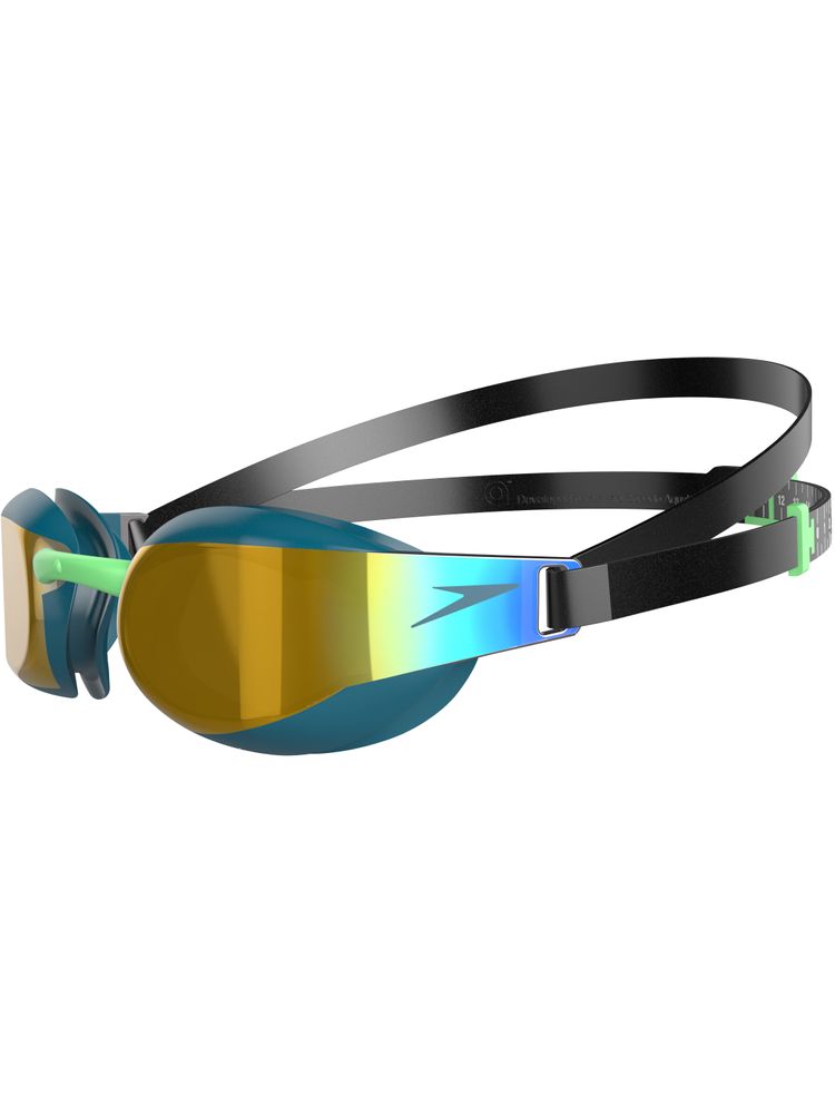 Speedo Fastskin Elite Mirrored Swim Goggles - Black & Nordic Teal