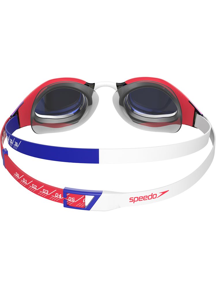 Speedo Fastskin Hyper Elite Goggles - Mirror/Red/Cobalt/White