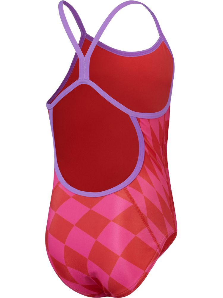 Speedo V-Back One Piece - Watermelon/Pink/Mandarin