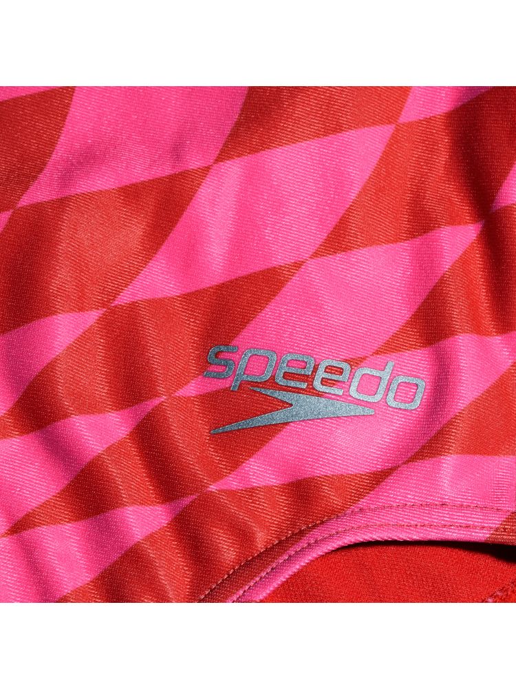 Speedo V-Back One Piece - Watermelon/Pink/Mandarin