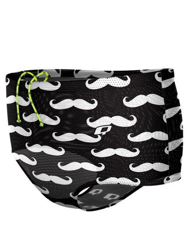 Q Swimwear Mustache Drag Shorts