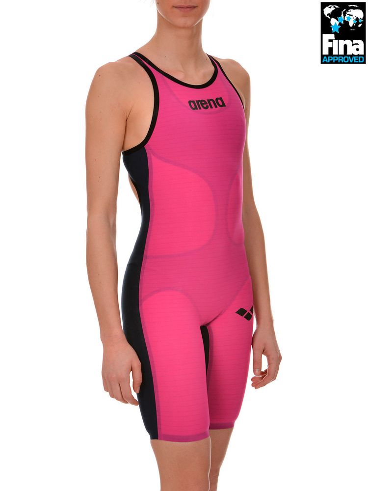 FINA APPROVED Arena Powerskin Carbon Air Kneelength Fuchsia