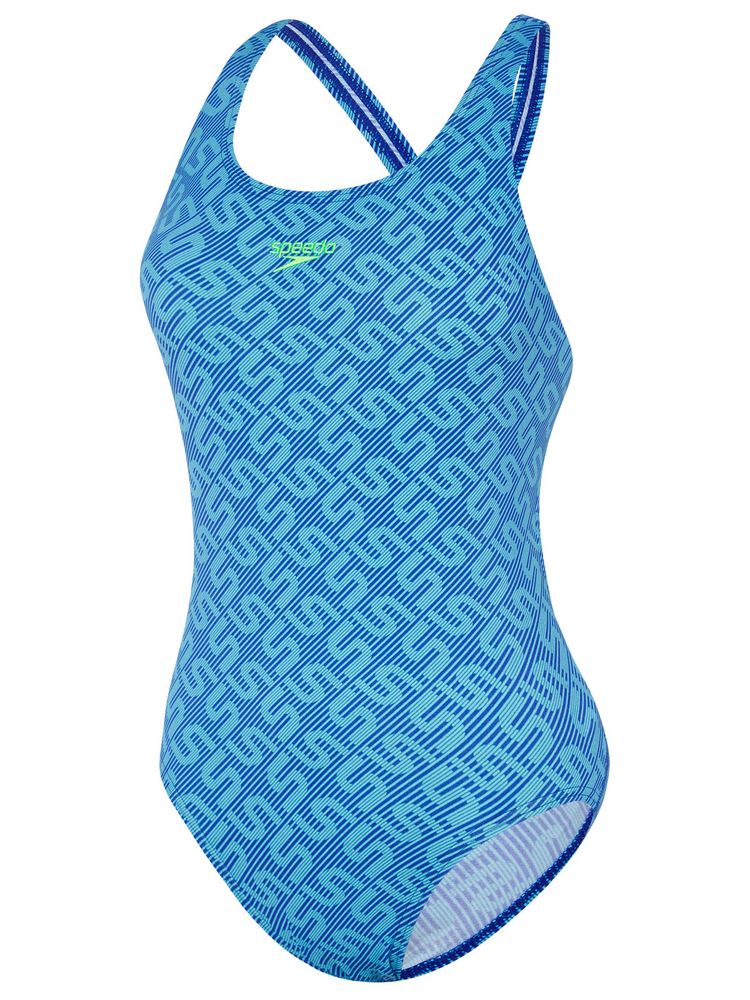 Speedo Monogram Bali Blue & Green Womens One Piece Swimsuit