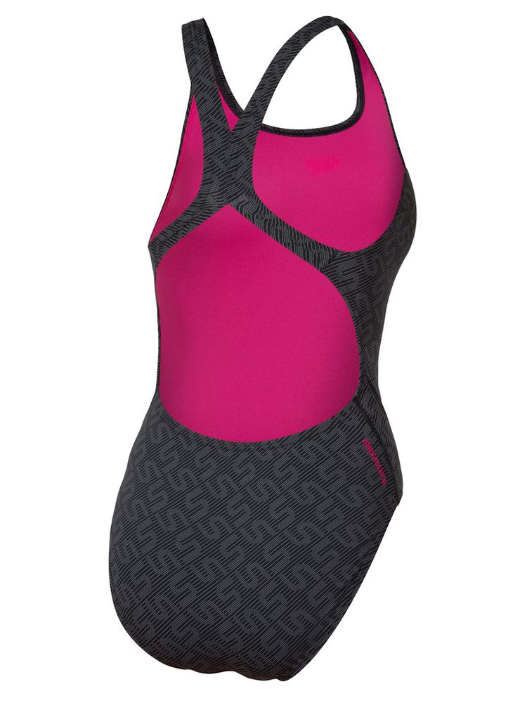 Speedo Monogram Soot One Piece Swimsuit