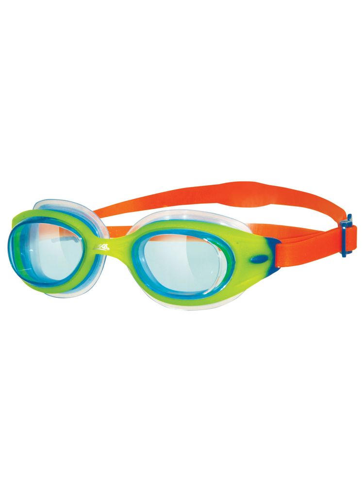 Zoggs Sonic Air Junior Green & Orange Clear Lens Goggles