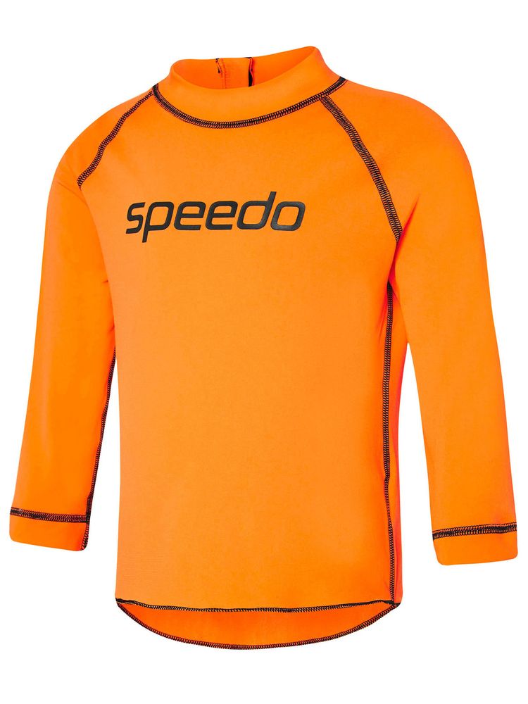 Speedo Logo Orange Toddler Boys Sun Top