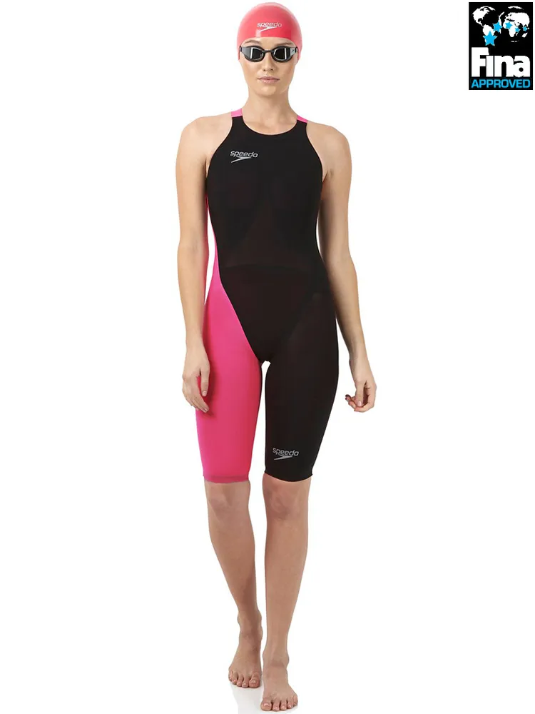 Speedo LZR Racer Elite 2 Black & Pink Kneelength