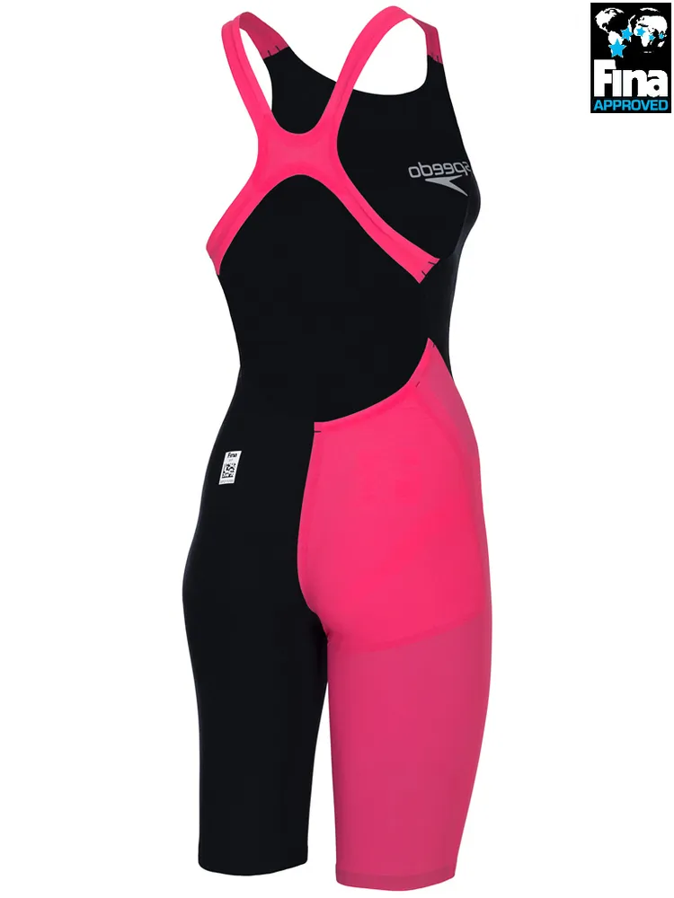 Speedo LZR Racer Elite 2 Black & Pink Kneelength