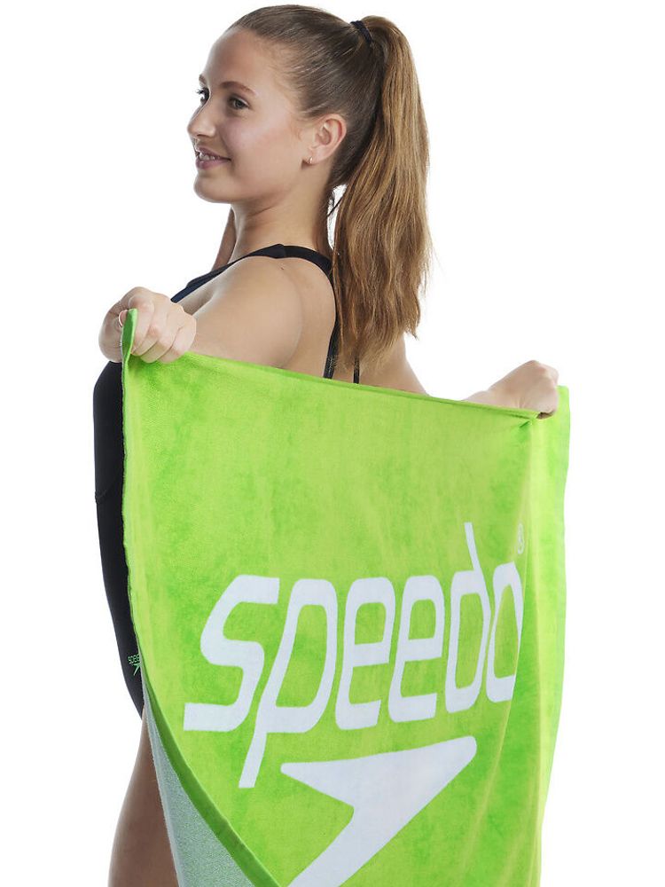 Speedo Logo Towel - Green/White