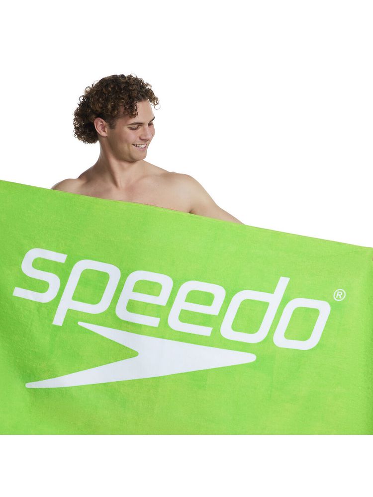 Speedo Logo Towel - Green/White