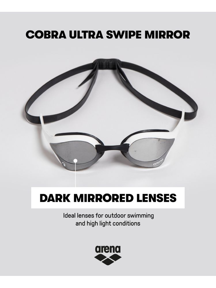 Arena Cobra Ultra Swipe Goggles - Silver Mirror/Pink