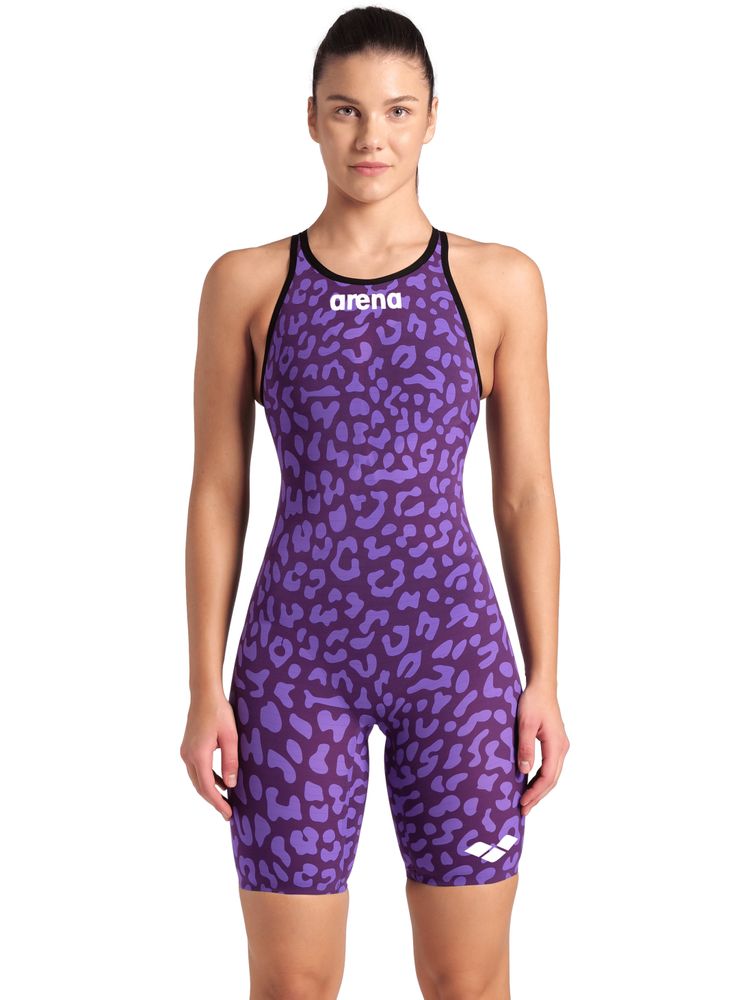 Arena Powerskin Carbon Air 2 Openback Kneeskin - Leopard Violet