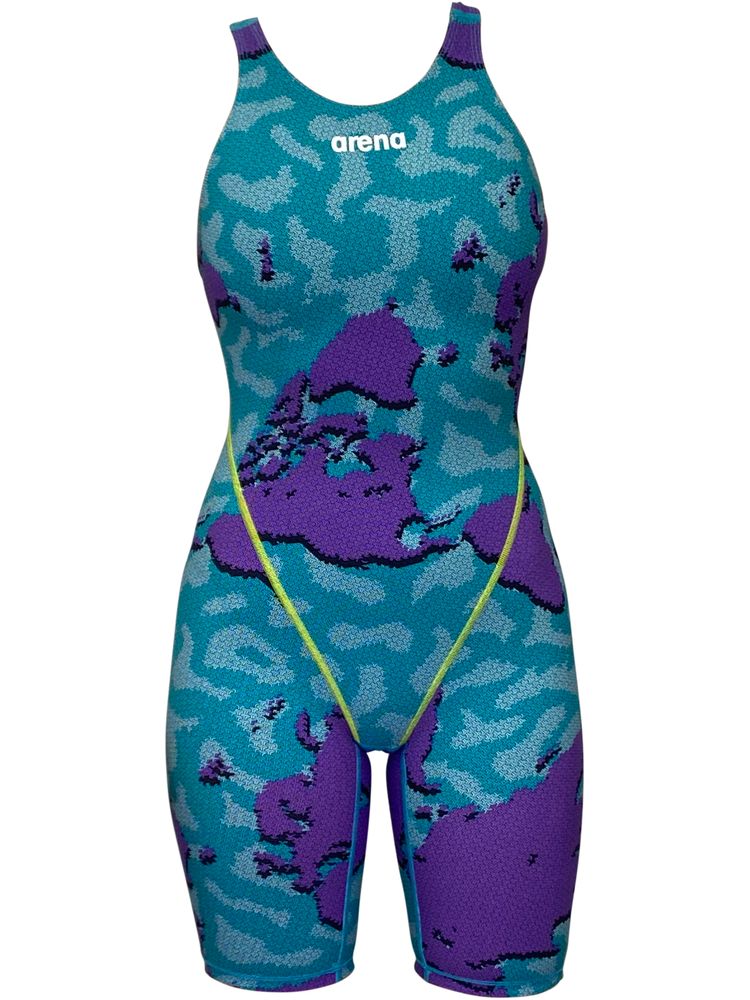 Arena Powerskin ST 2.0 Junior Kneelength - Purple Map