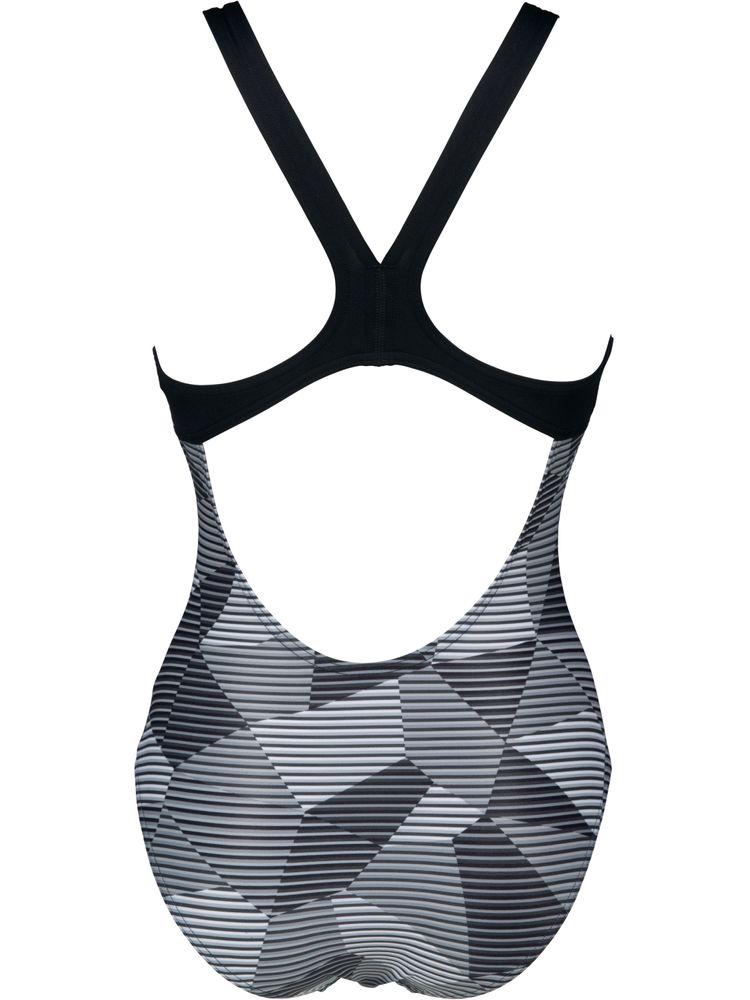 Arena Swim Pro Back One Piece - Striped Geo Black