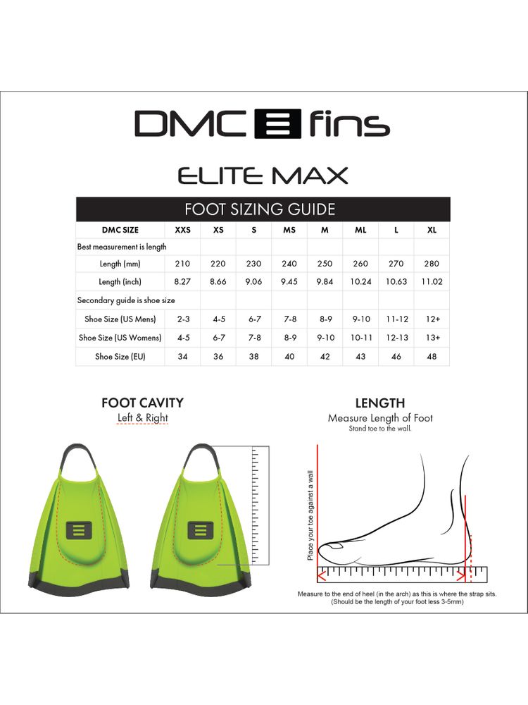 DMC Fins Elite Max Fins - Blue/Charcoal
