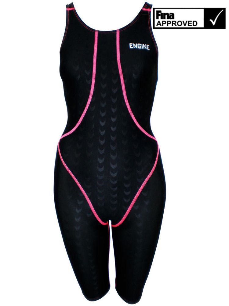 FINA APPROVED Engine Shredskin Medalist Pink Kneelength Swimsuit