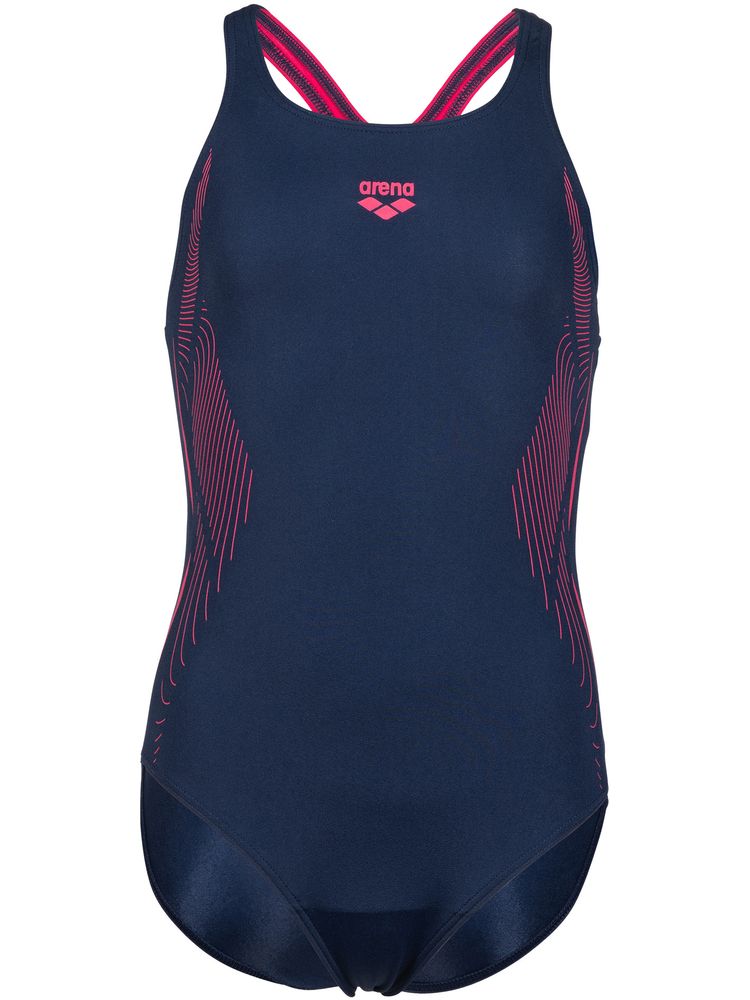 Arena Pro Back One Piece - Navy/Freak Rose