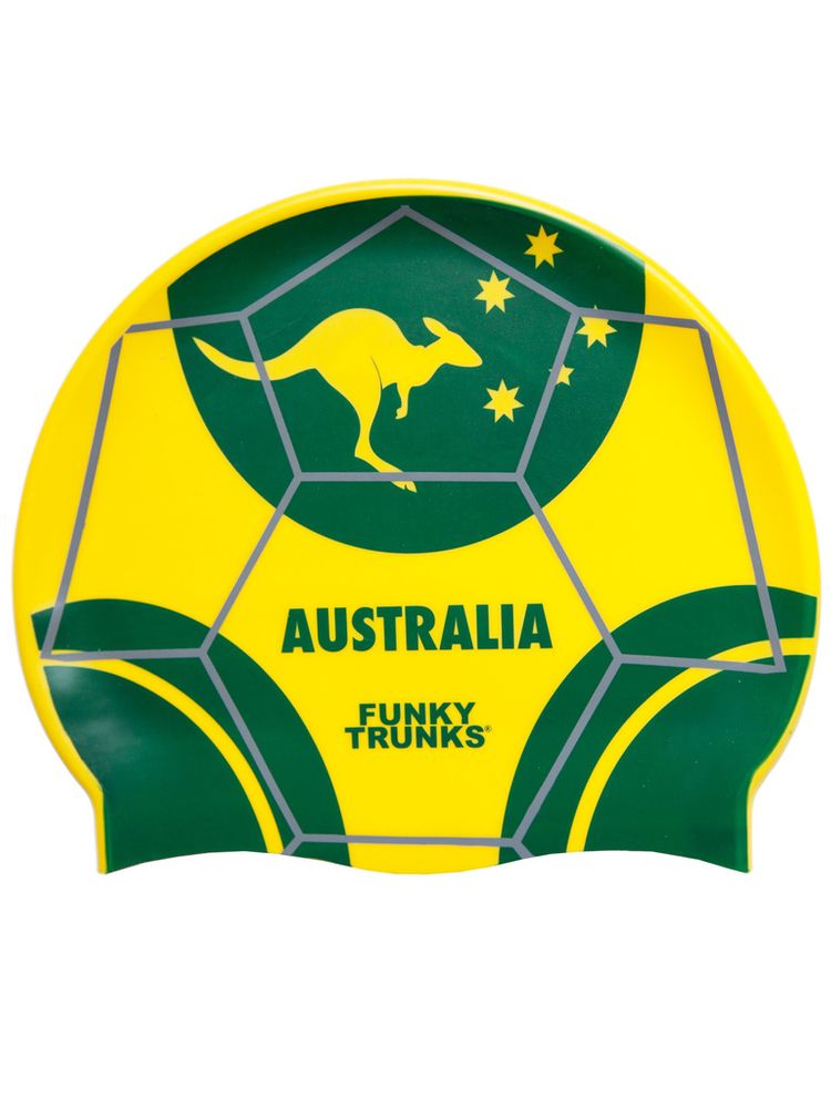 Funky Trunks Go Aussie World Cup Soccer Swim Cap