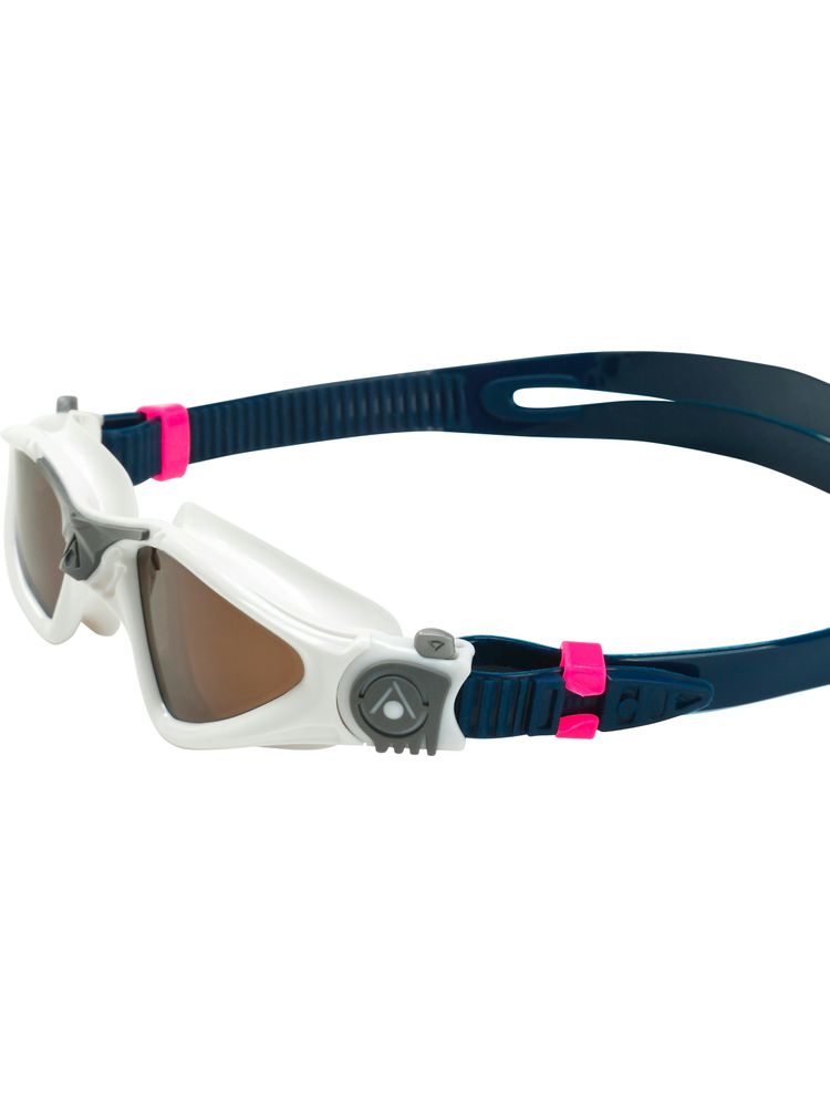 Aqua Sphere Kayenne Goggles Compact Fit - Polarised Brown/White/Grey