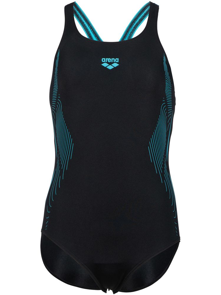 Arena Pro Back One Piece - Black/Martinica