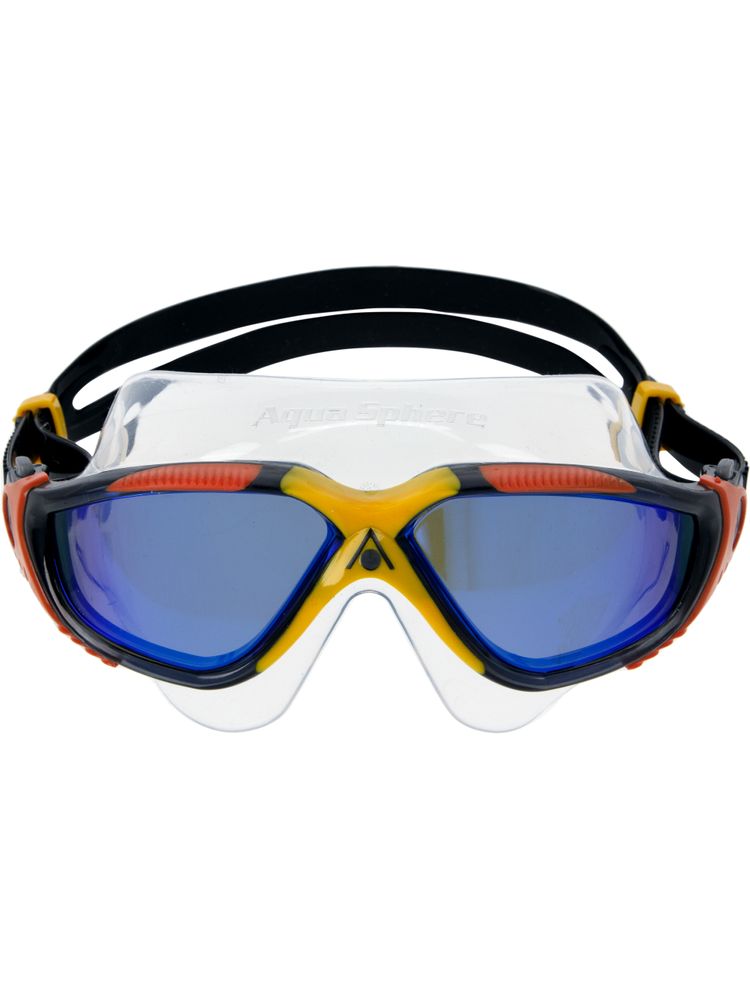 Aqua Sphere Vista Swim Mask - Titanium Indigo Mirror/Dark Grey/Orange