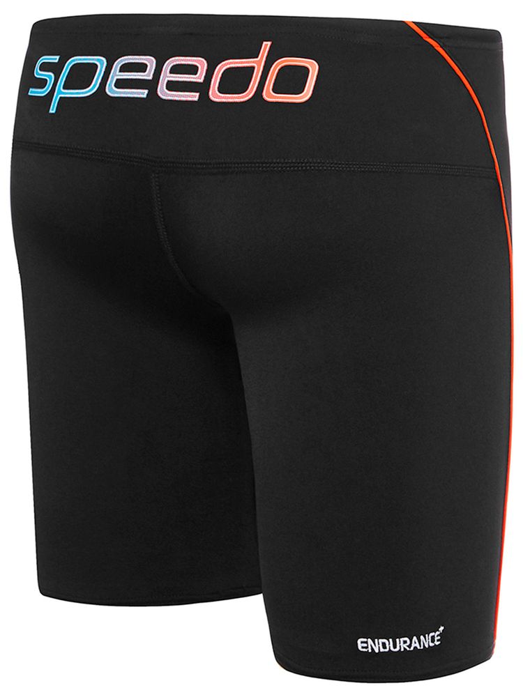 Speedo Edurance Logo Hot Orange and Bondi Blue Boys Jammers