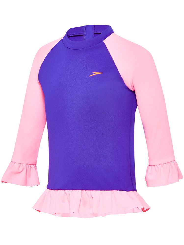 Speedo Floral Dream Flounce Toddler Girls Long Sleeve Rashie
