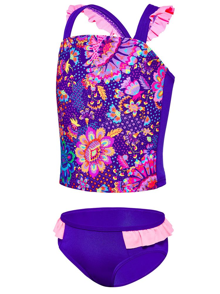 Speedo Floral Dream Flounce Toddler Girls Tankini Set