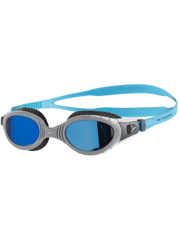 Speedo Futura Biofuse Flexiseal Mirrored Goggles - Charcoal & Blue