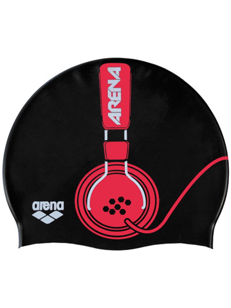 Arena Stereo Red Silicone Swim Cap