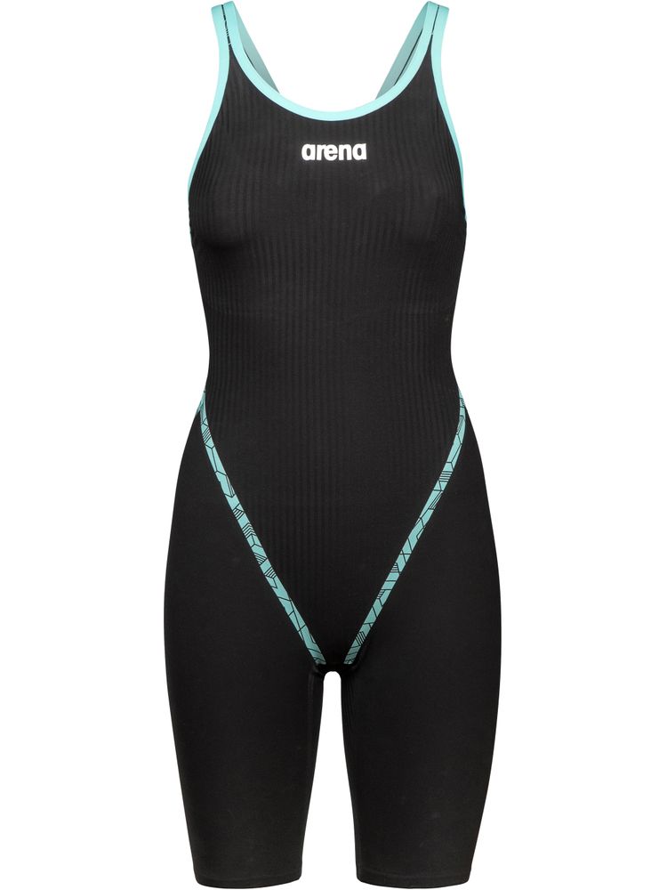 Arena Powerskin Primo Open Back Kneelength - Black/Teal