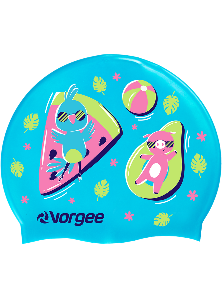 Vorgee Junior Character Swim Cap - Pool Party Pals