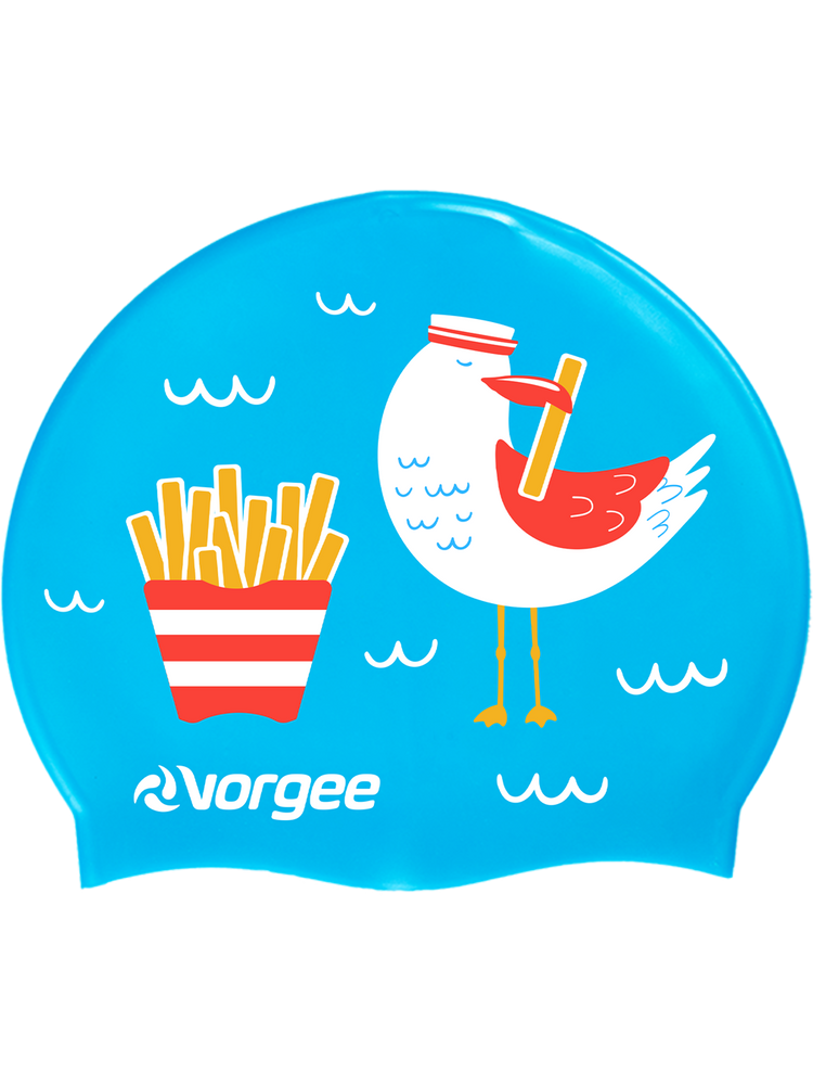 Vorgee Junior Character Swim Cap - Snackin' Seagull
