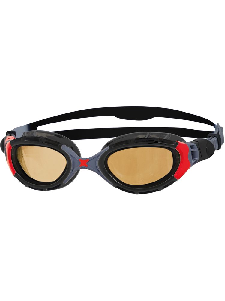 Zoggs Predator Flex Polarized Ultra Goggles Black And Red