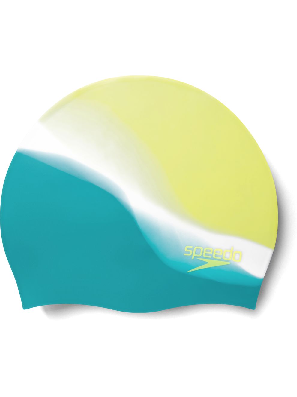 Speedo Junior Multi Colour Silicone Swim Cap - Spritz/White/Aquarium