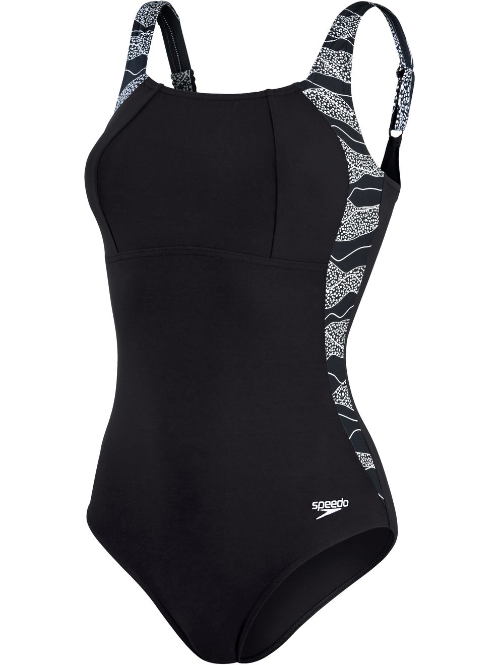 Speedo Shaping One Piece - Luna Lustre Black/White
