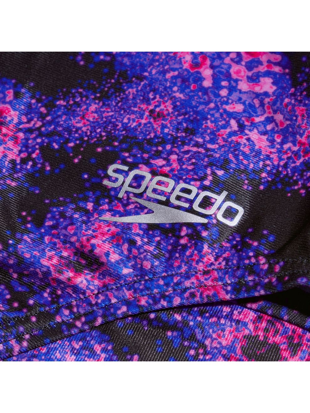 Speedo Lattice Back One Piece - Black/Cobalt/Candy