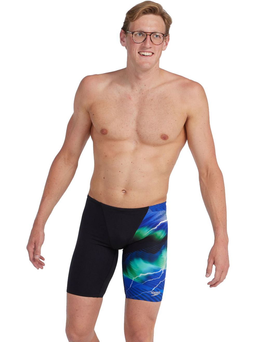 Speedo V-Cut Jammers - Beautiful Blue/Siren Red