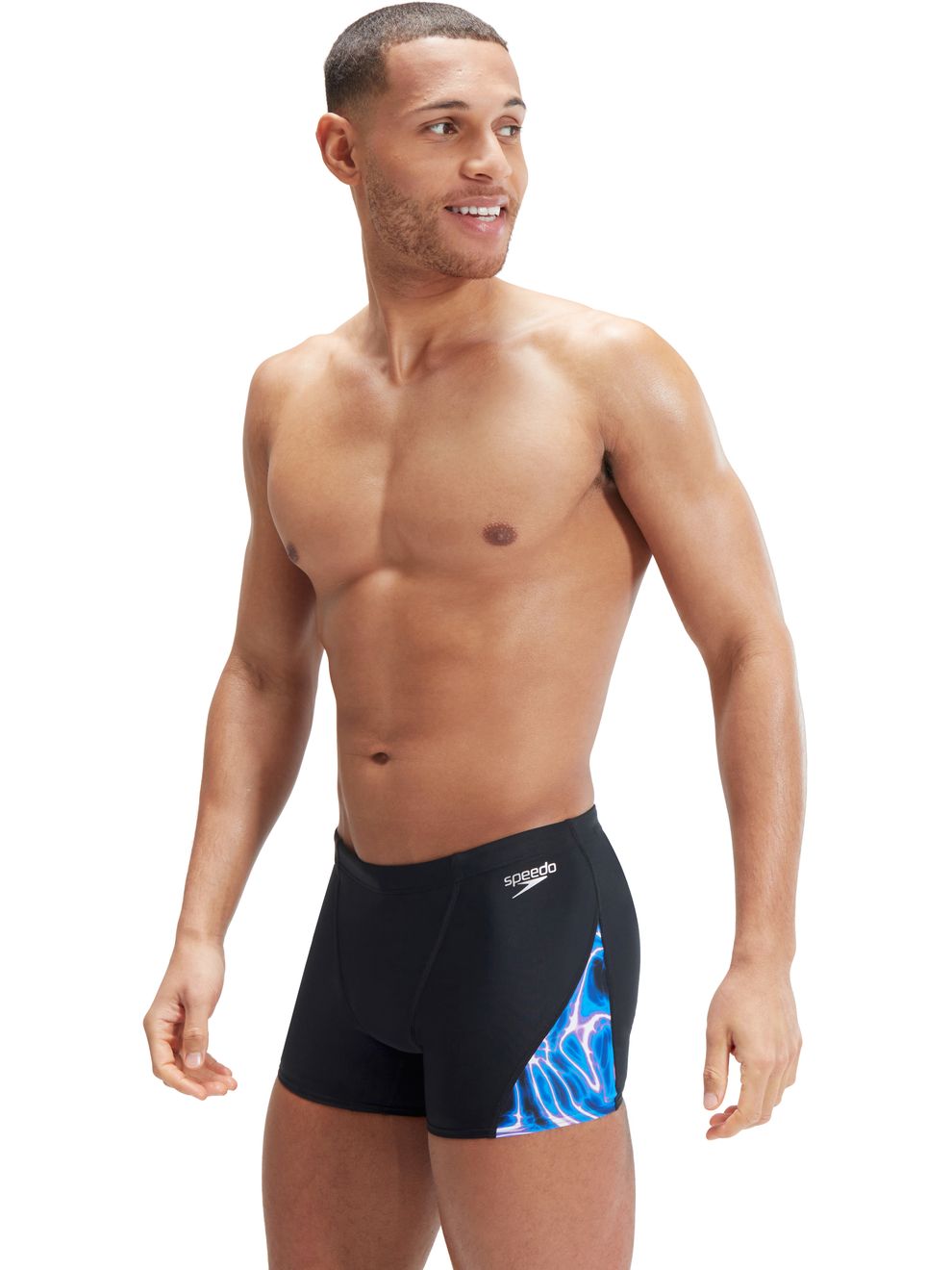 Speedo V-Cut Aquashorts -Black/Cobalt/Blue
