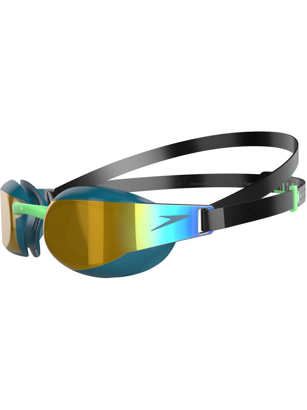 Speedo Fastskin Elite Mirrored Swim Goggles - Black & Nordic Teal