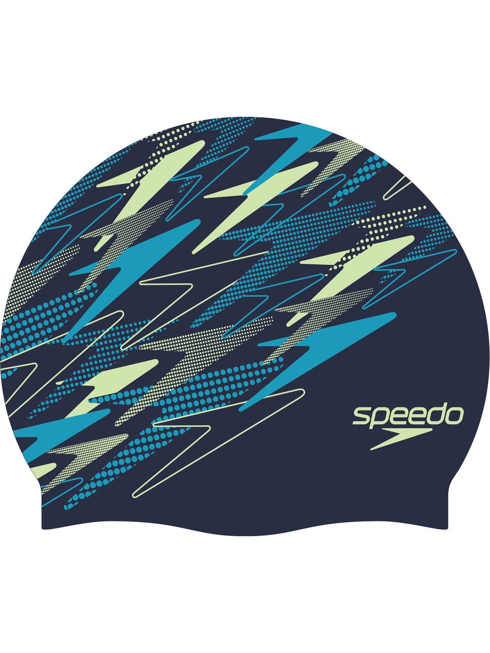 Speedo Slogan Printed Swim Cap - Techno Snake/Deep Sapphire