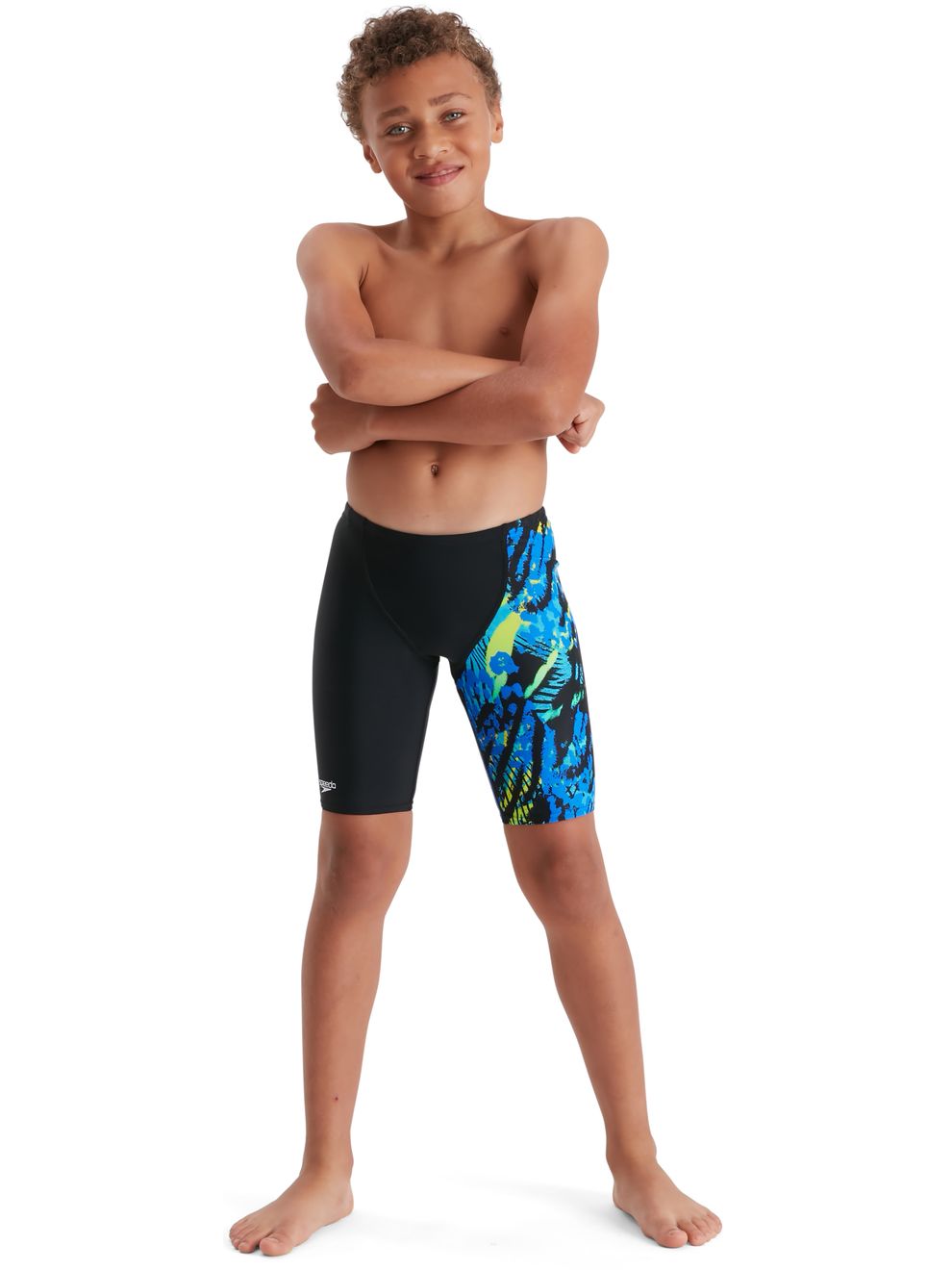 Speedo V-Cut Jammers - Black/Blue Flame