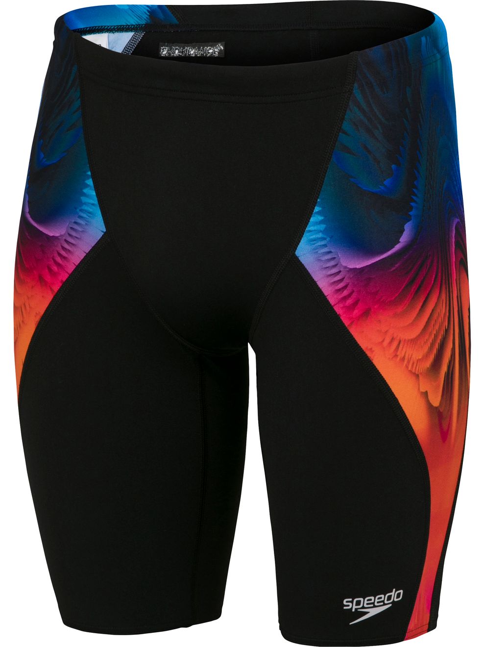 Speedo Digital Placement V-Cut Jammers - Black/Dragonfire Orange/Light ...