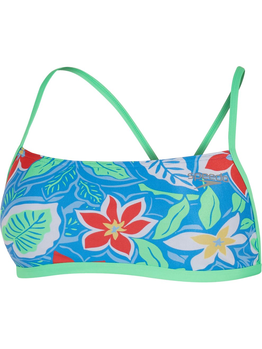 Speedo Cross Back Crop Top - Retro Floral